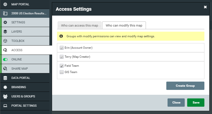 Map Access – Mango Help Centre
